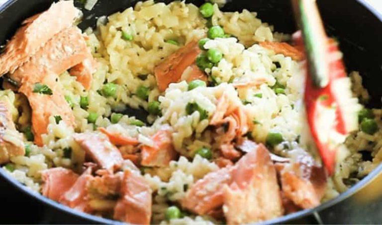 Jamie Oliver Salmon and Pea Risotto - Jamie Oliver Eats
