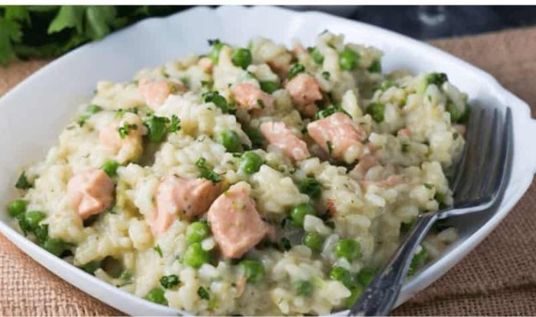 Jamie Oliver Salmon and Pea Risotto - Jamie Oliver Eats