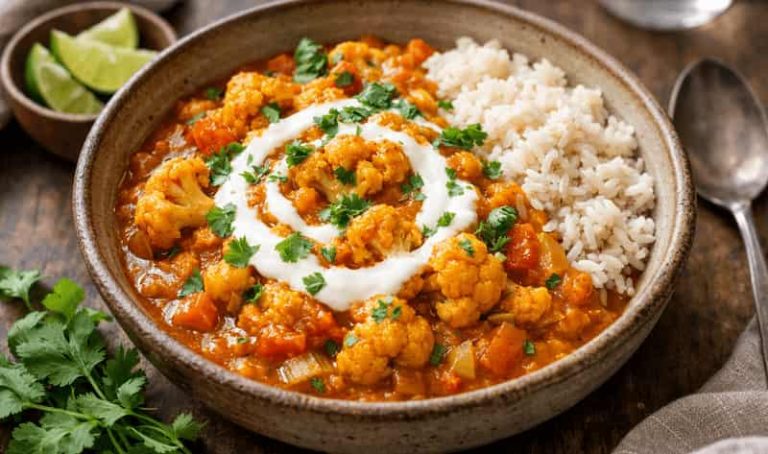 Jamie Oliver cauliflower curry 15 minute Meals Recipe